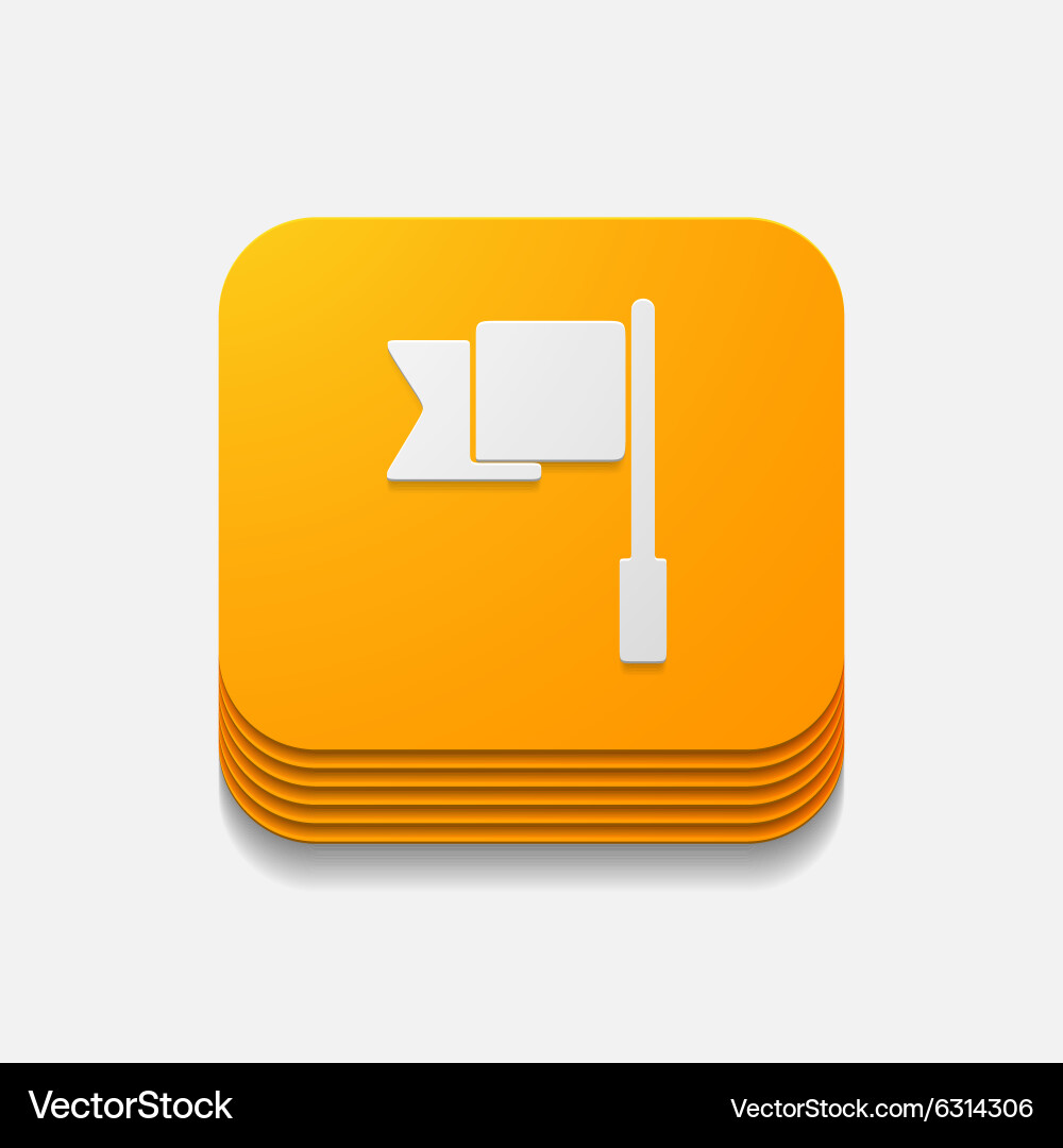 Square button flag Royalty Free Vector Image - VectorStock