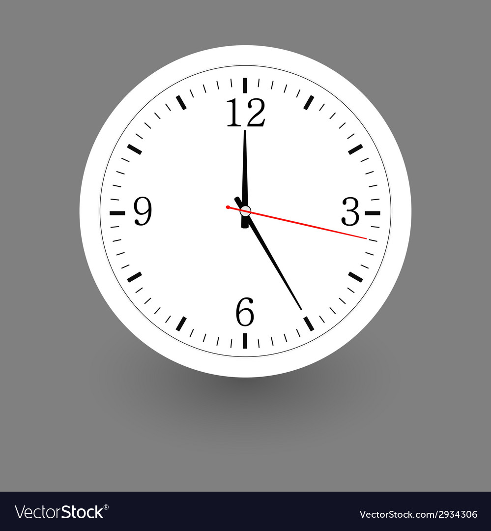 Wall mounted digital clock Royalty Free Vector Image