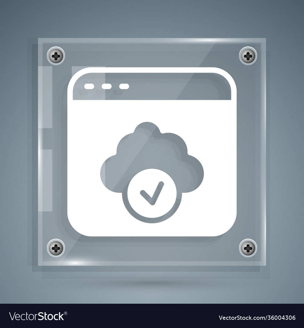 White cloud technology data transfer and storage Vector Image