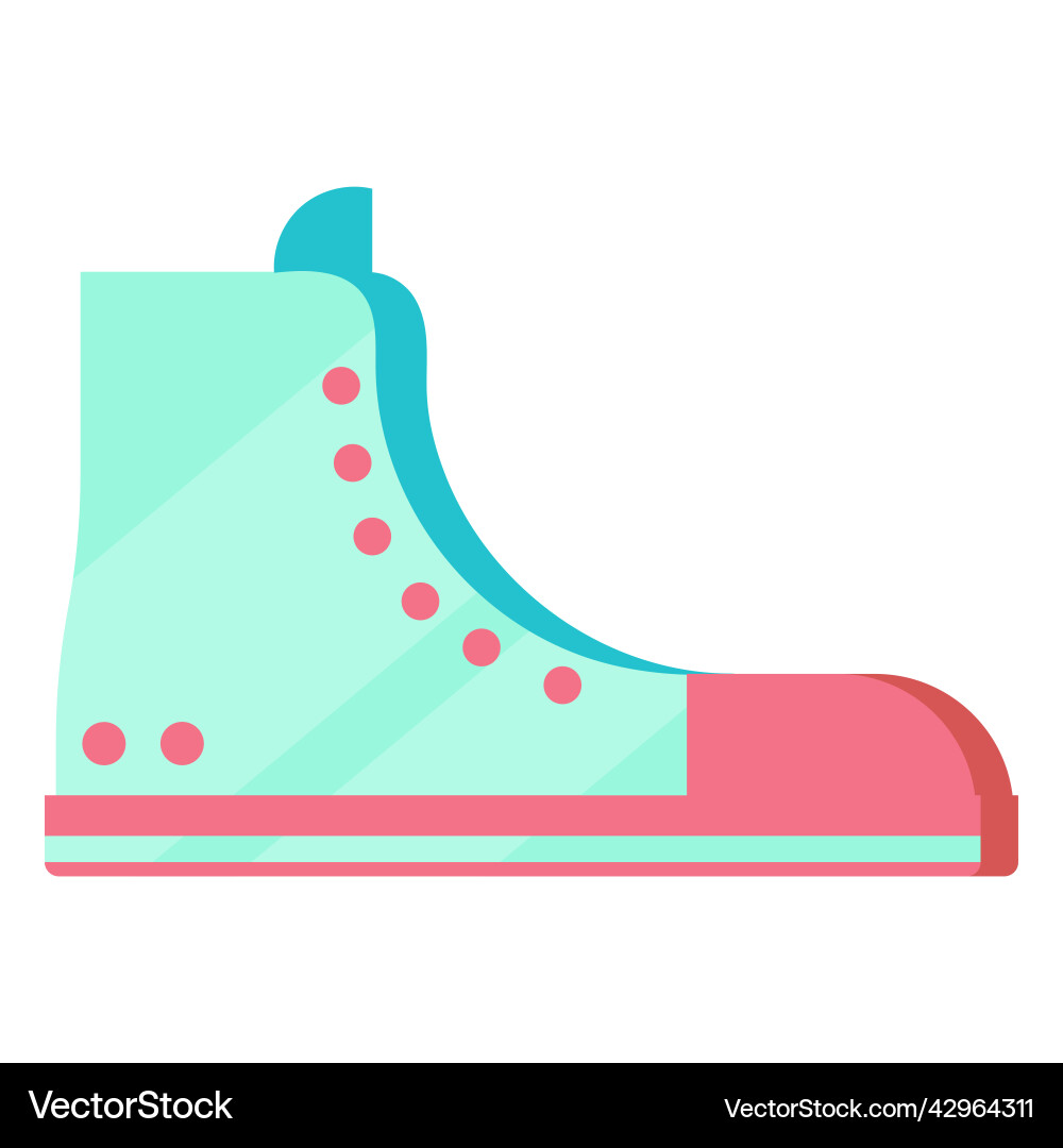 80s all star shoe colorful Royalty Free Vector Image