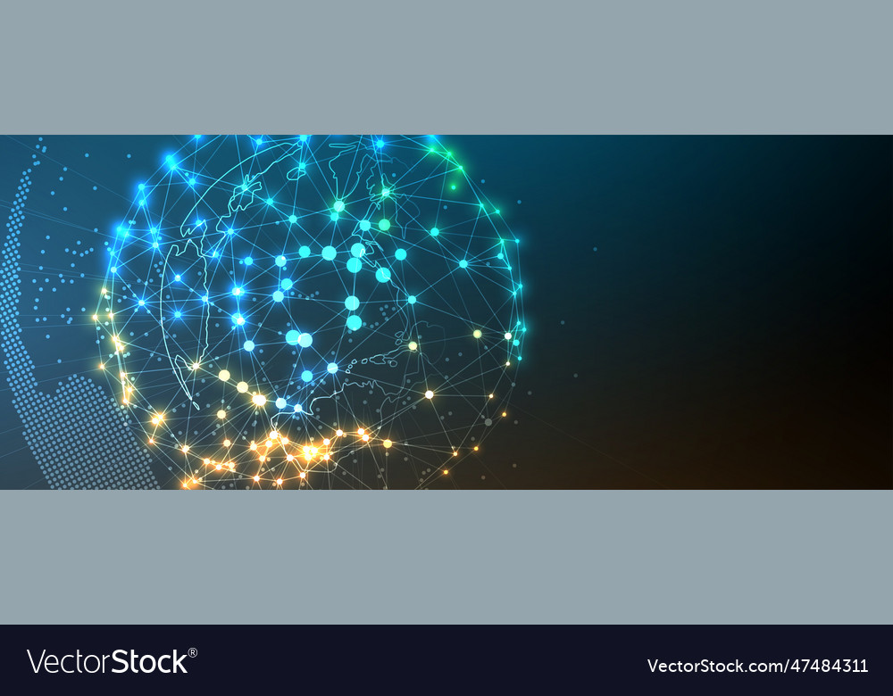 Abstract Artificial Intelligence Cloud Computing Vector Image