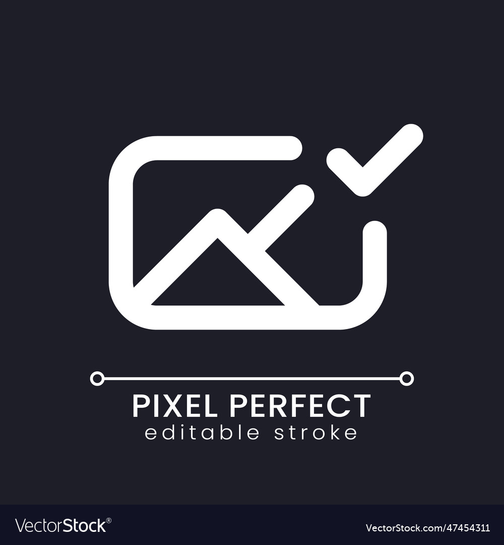 Applied photo file pixel perfect white linear ui Vector Image