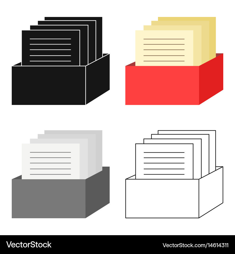 Archive icon cartoon single education icon from Vector Image