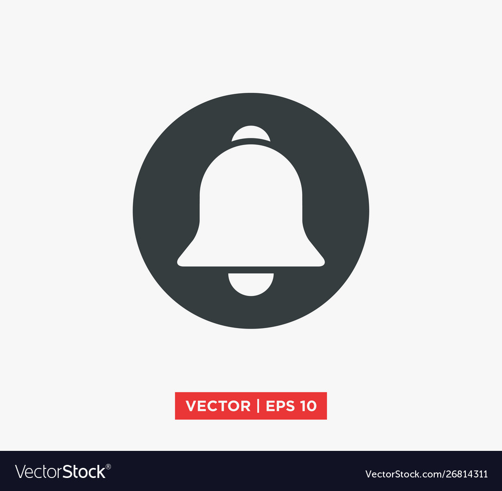 Bell notification icon Royalty Free Vector Image Bell notification icon Royalty Free Vector Image