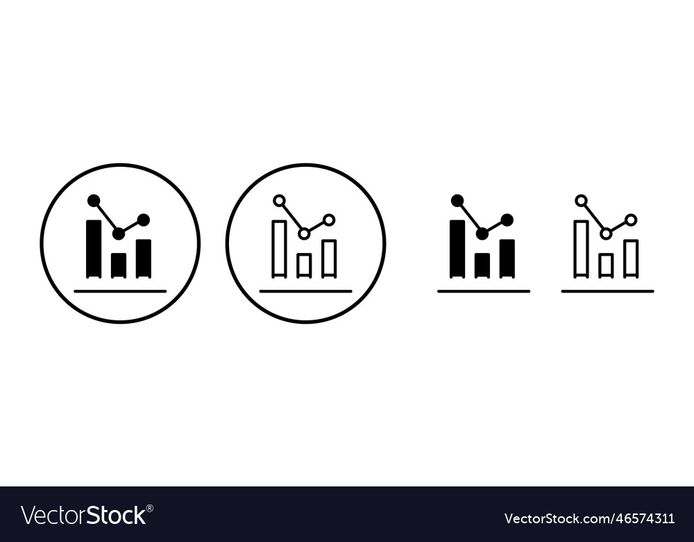 Growing graph icon chart icon graph icon Vector Image