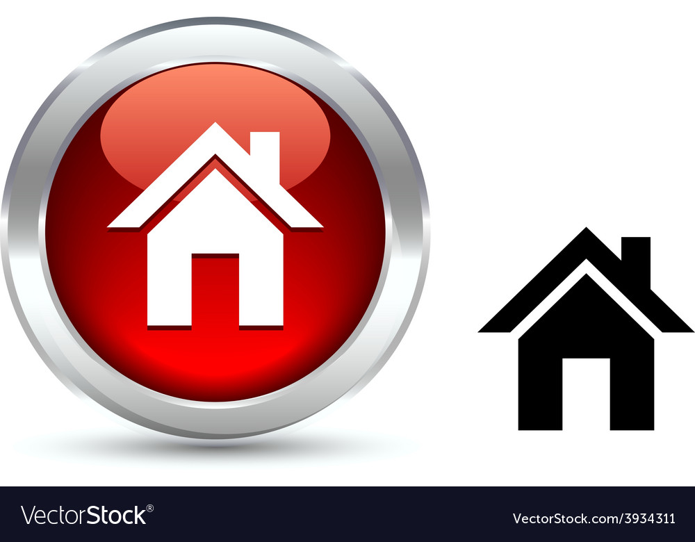 Home button Royalty Free Vector Image - VectorStock