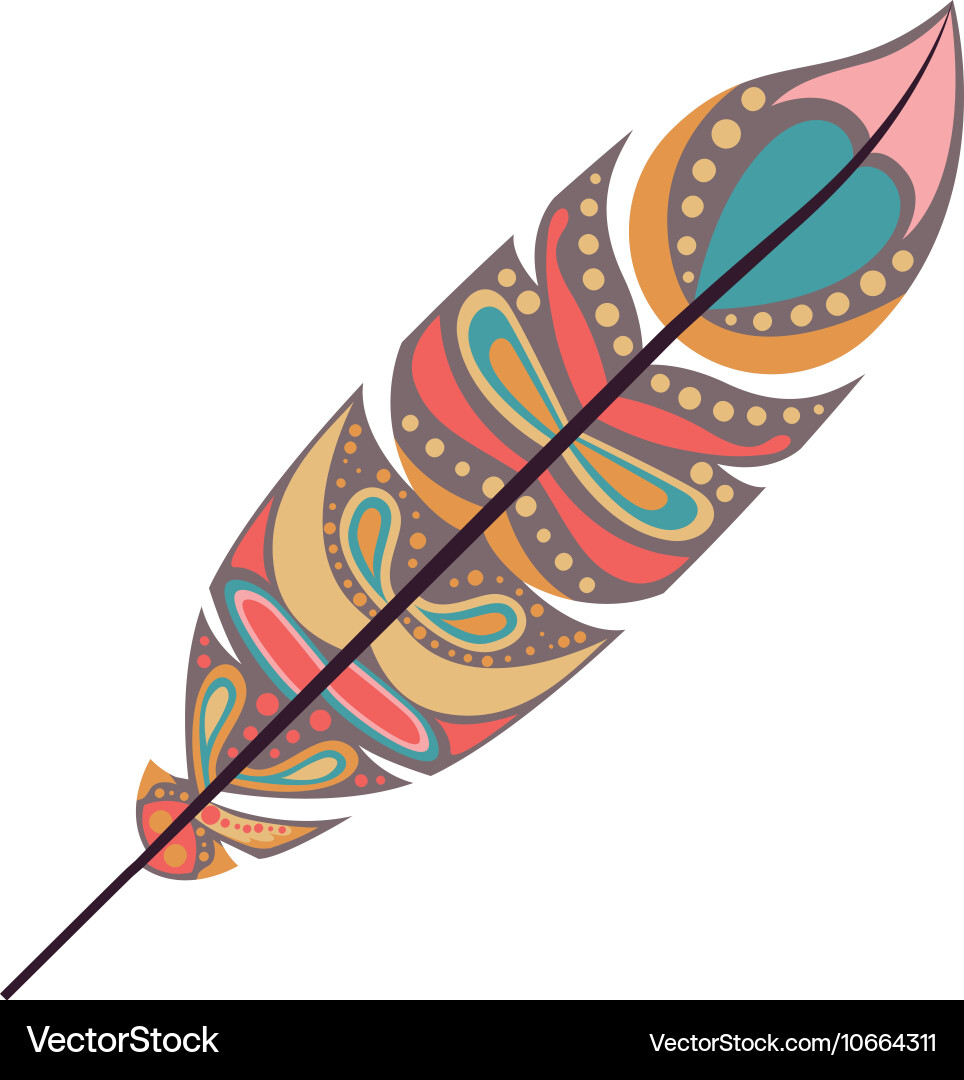 Isolated feather plume design Royalty Free Vector Image