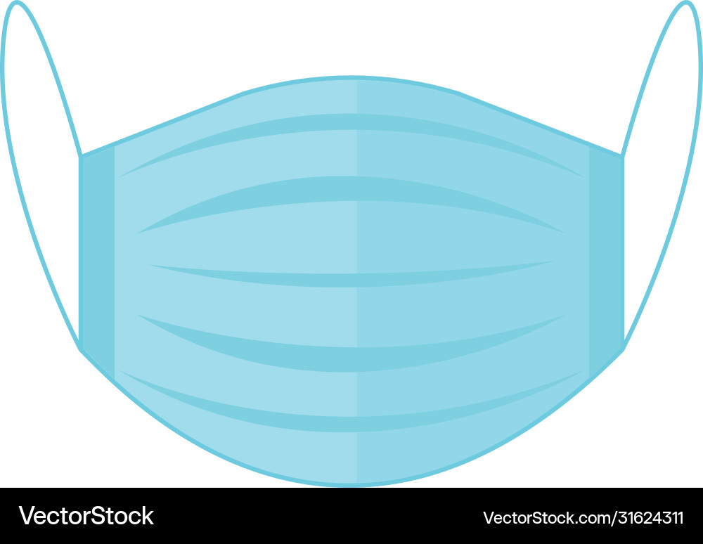Isolated medical blue mask design Royalty Free Vector Image