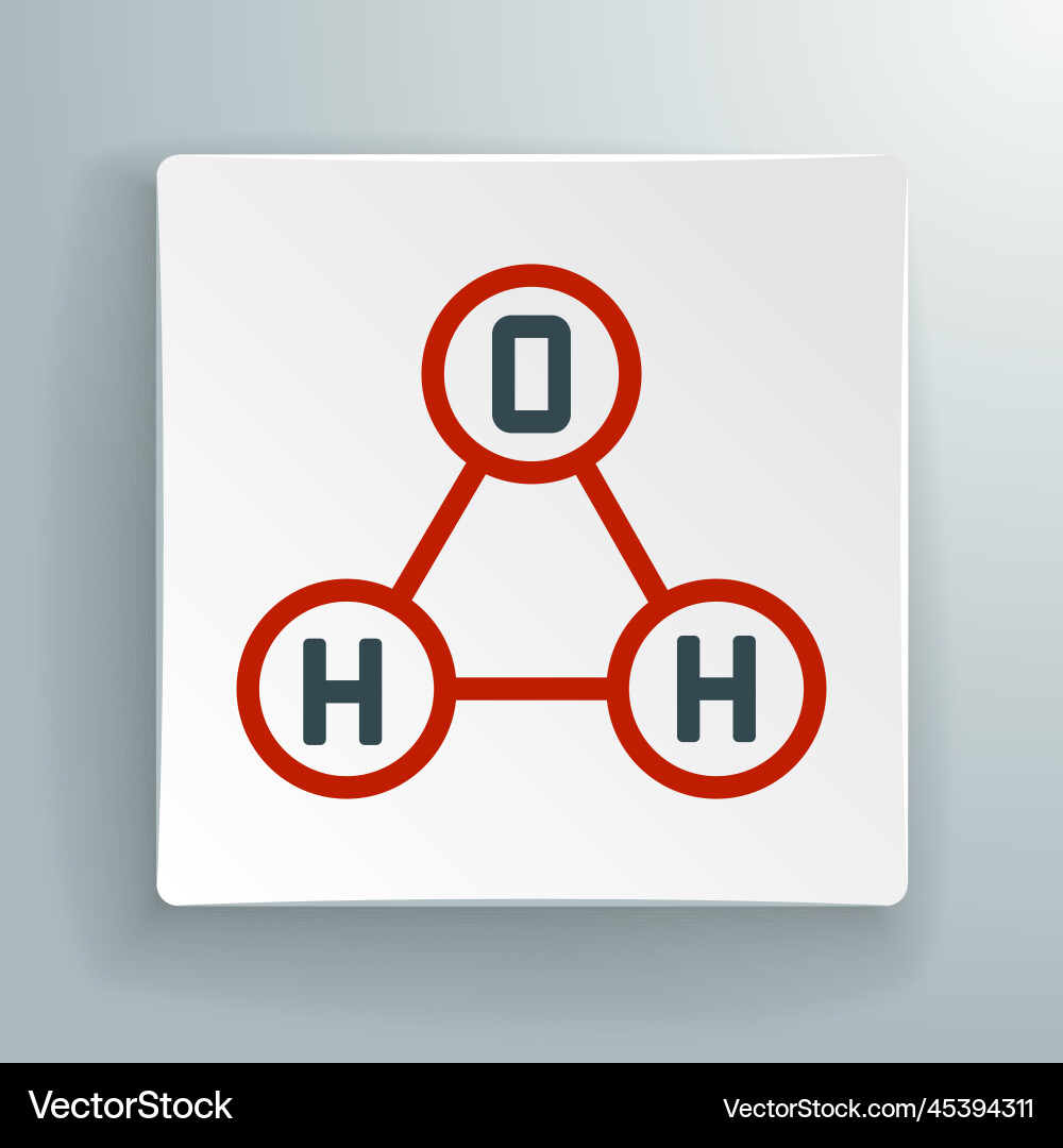 Line chemical formula for water drops h2o shaped Vector Image