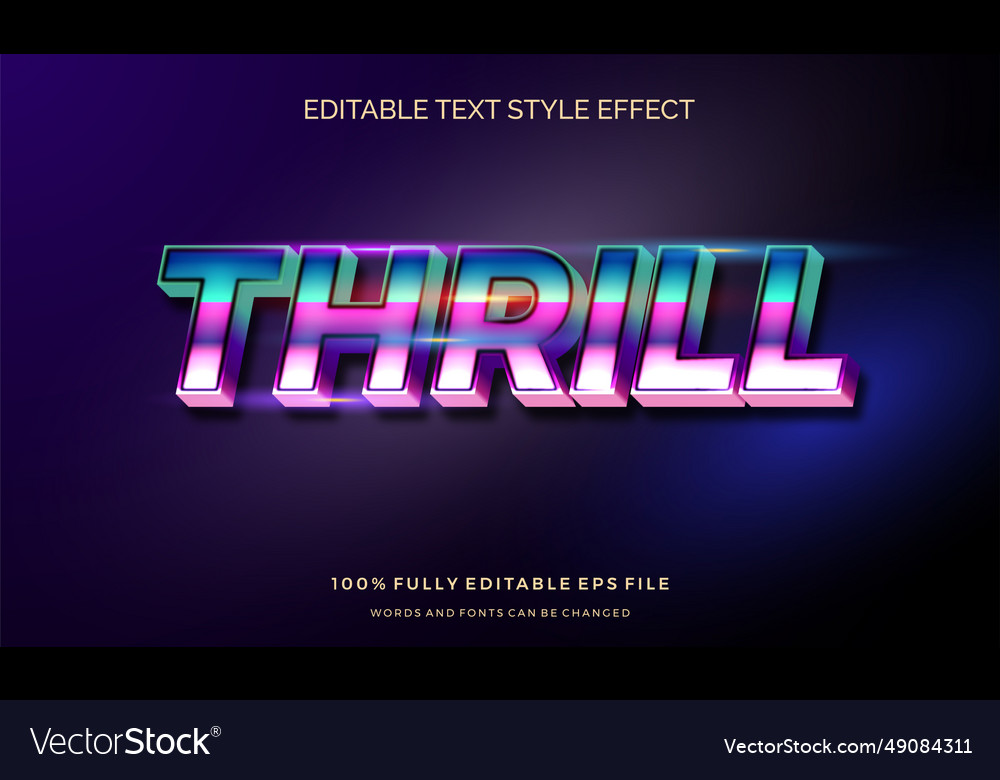 Modern editable text style effect gradient color Vector Image