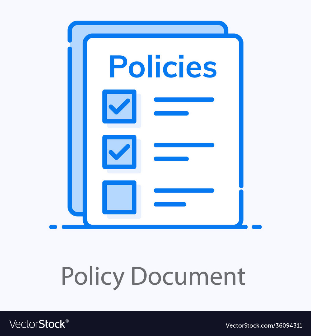 Policy document Royalty Free Vector Image - VectorStock