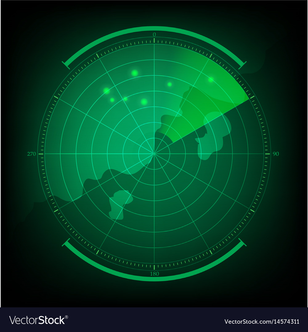 Radar interface future Royalty Free Vector Image Radar interface future Royalty Free Vector Image