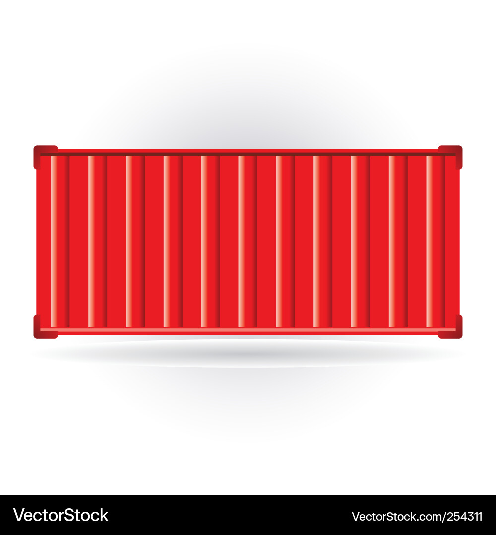 Red container Royalty Free Vector Image - VectorStock
