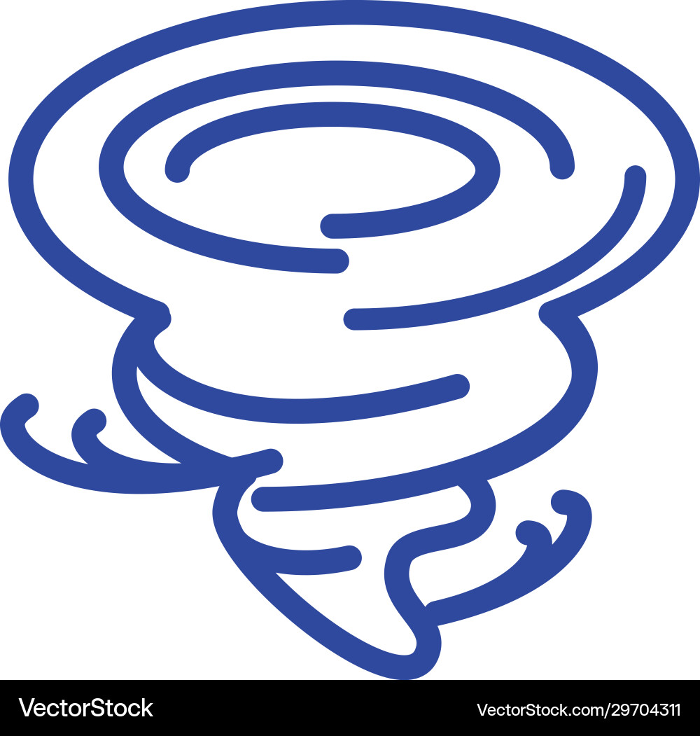 Tornado line style icon Royalty Free Vector Image
