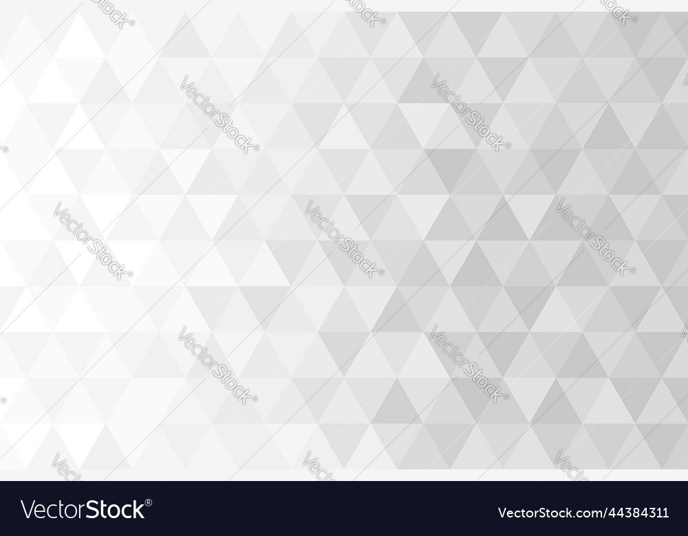 Triangle shape background pattern white gradient Vector Image
