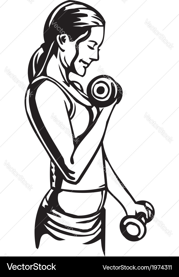Womens fitness Royalty Free Vector Image - VectorStock
