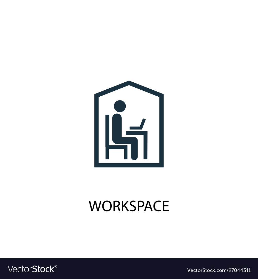Workspace icon simple element Royalty Free Vector Image