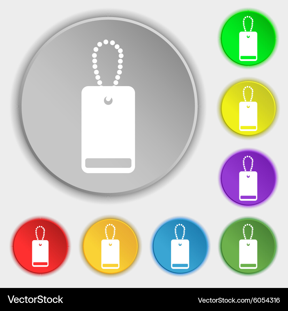 Army chains icon sign Symbols on eight flat Vector Image