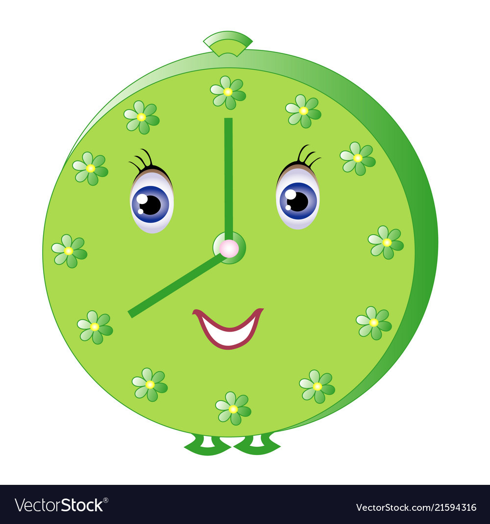 Childrens clock Royalty Free Vector Image - VectorStock