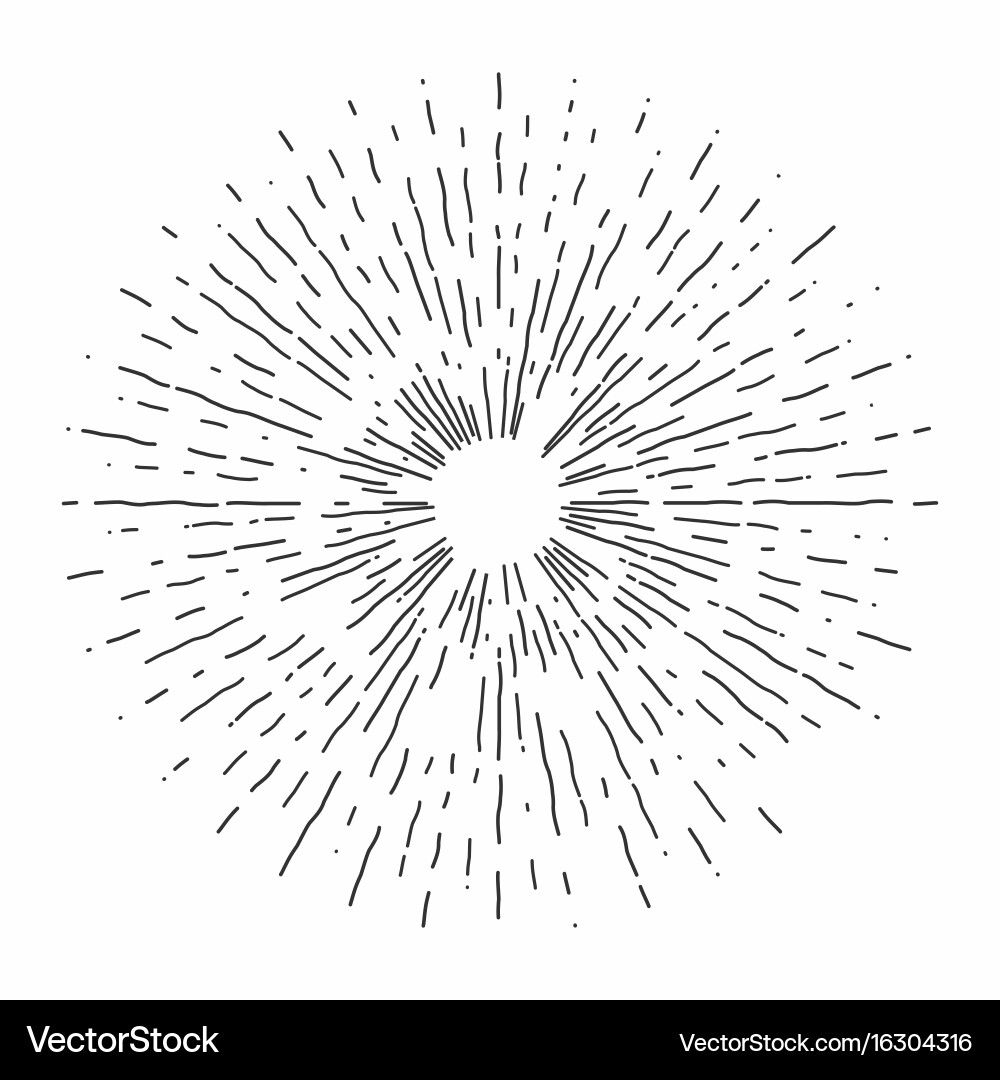 Retro sun bursts vintage radiant rays shape Vector Image