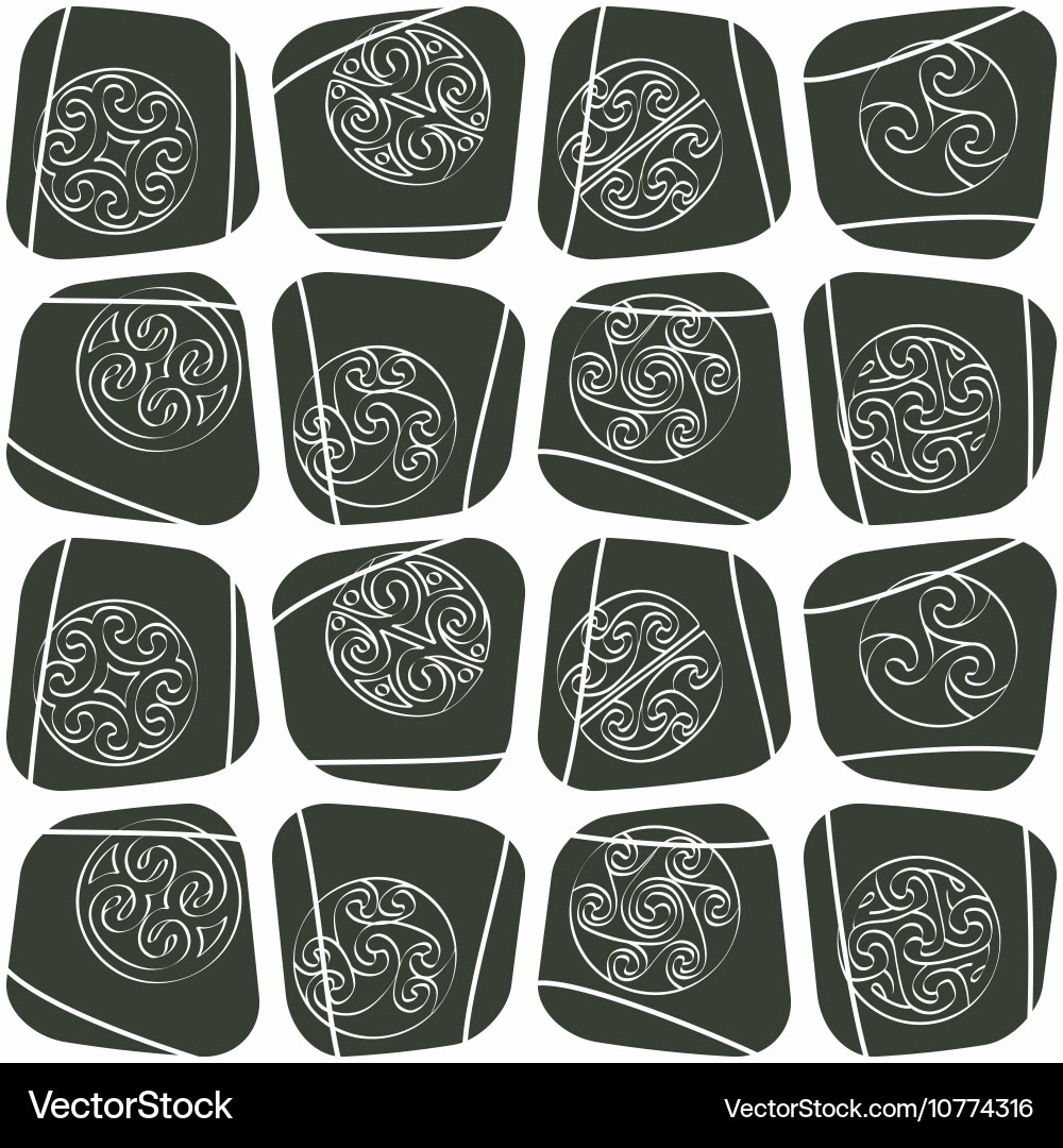 Seamless pattern with irish geometric ornament Vector Image
