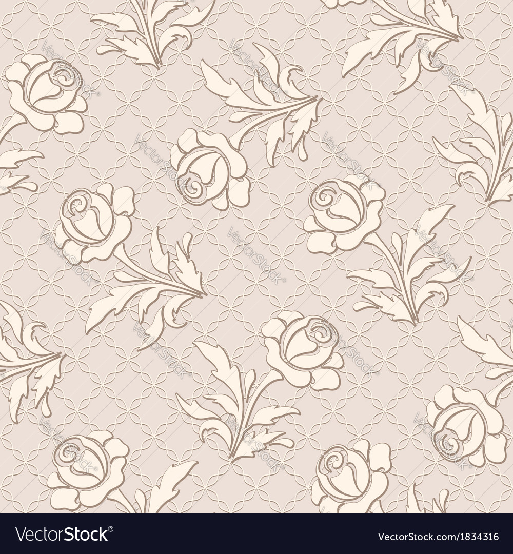 Seamless rose pattern Royalty Free Vector Image