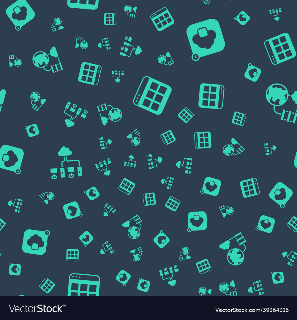Set browser files cloud technology data transfer Vector Image Set browser files cloud technology data transfer Vector Image