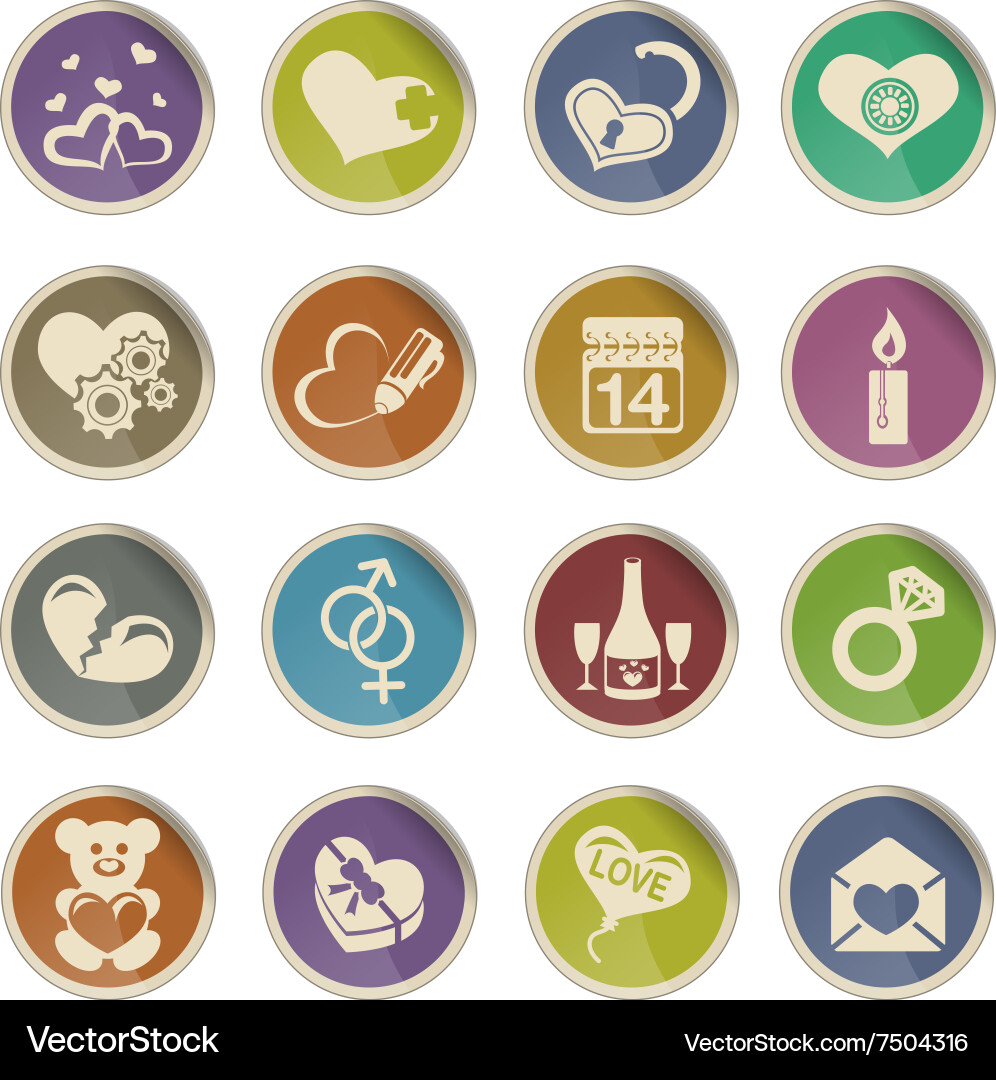 Valentines and love icons Royalty Free Vector Image