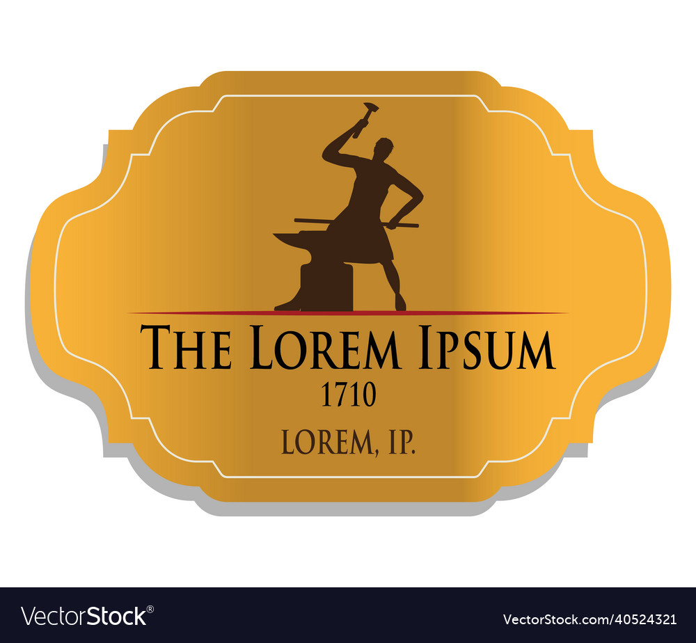 Blacksmith logo design Royalty Free Vector Image