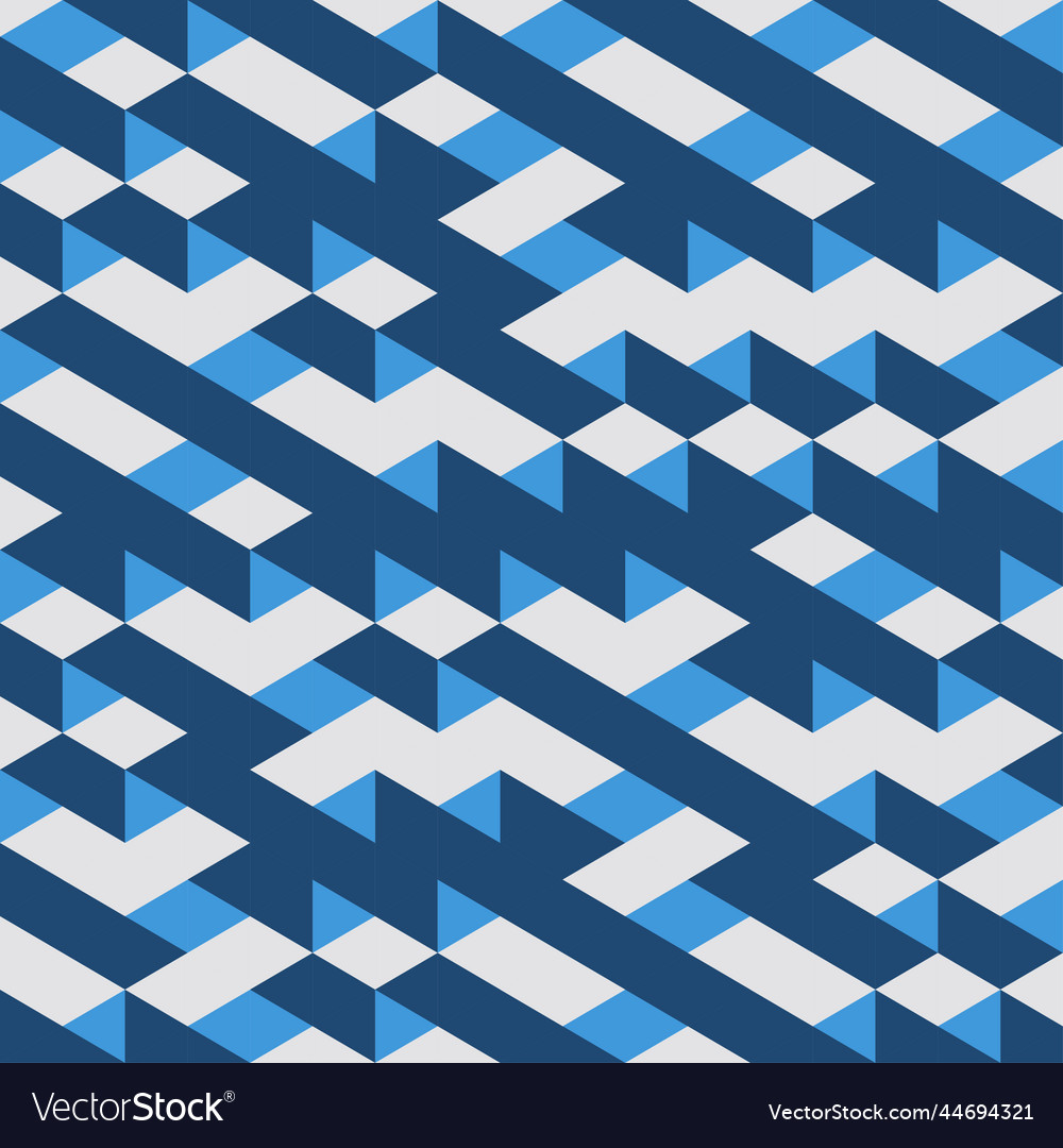 Blue geometric seamless pattern abstract Vector Image