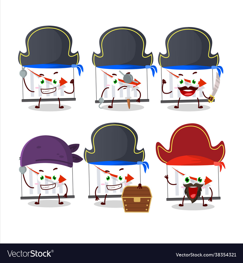 Cartoon character chart going down Royalty Free Vector Image