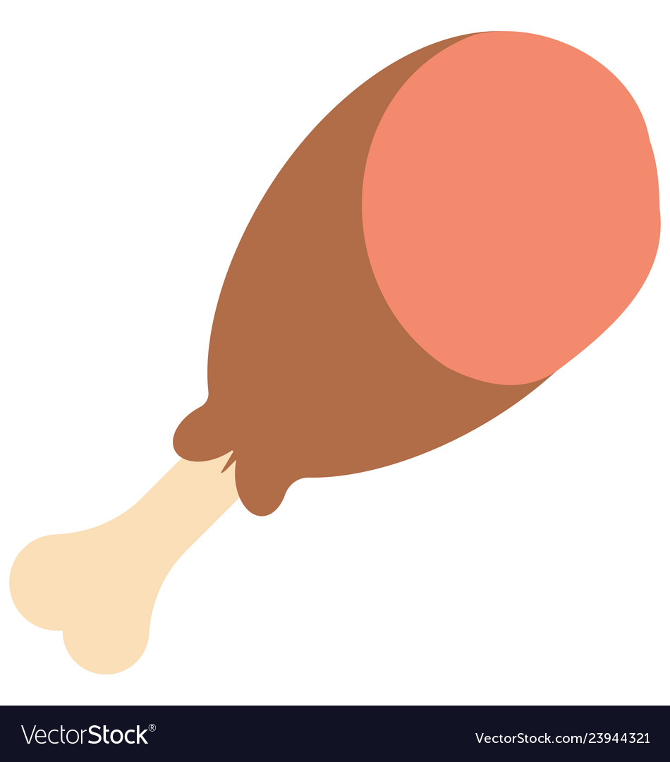 Chicken drumstick icon editable Royalty Free Vector Image