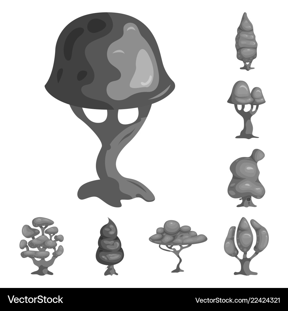 Design of tree and nature symbol set Royalty Free Vector