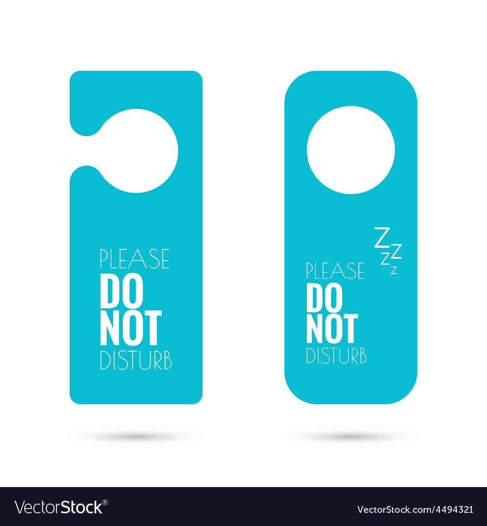 Door hanger set Royalty Free Vector Image - VectorStock