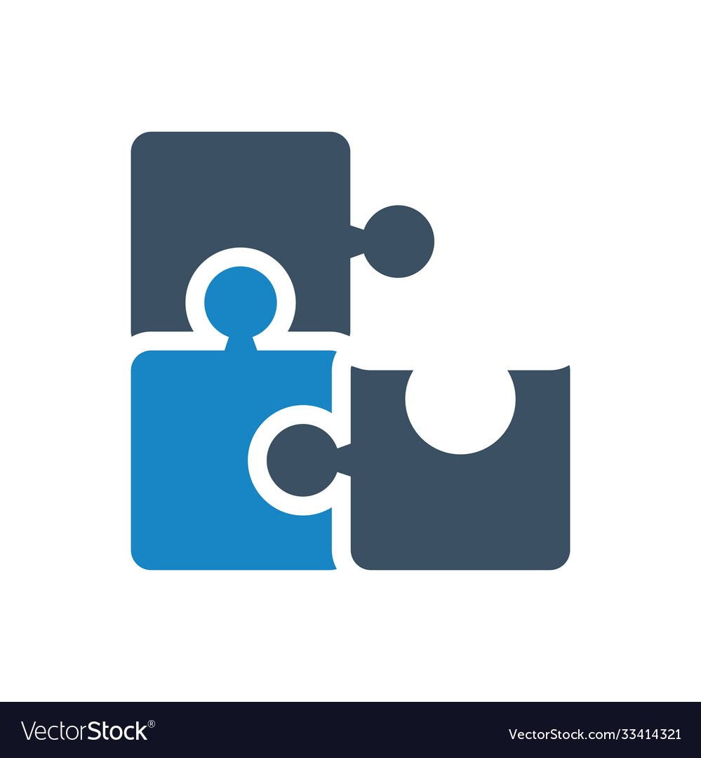 Puzzle solution strategy icon Royalty Free Vector Image