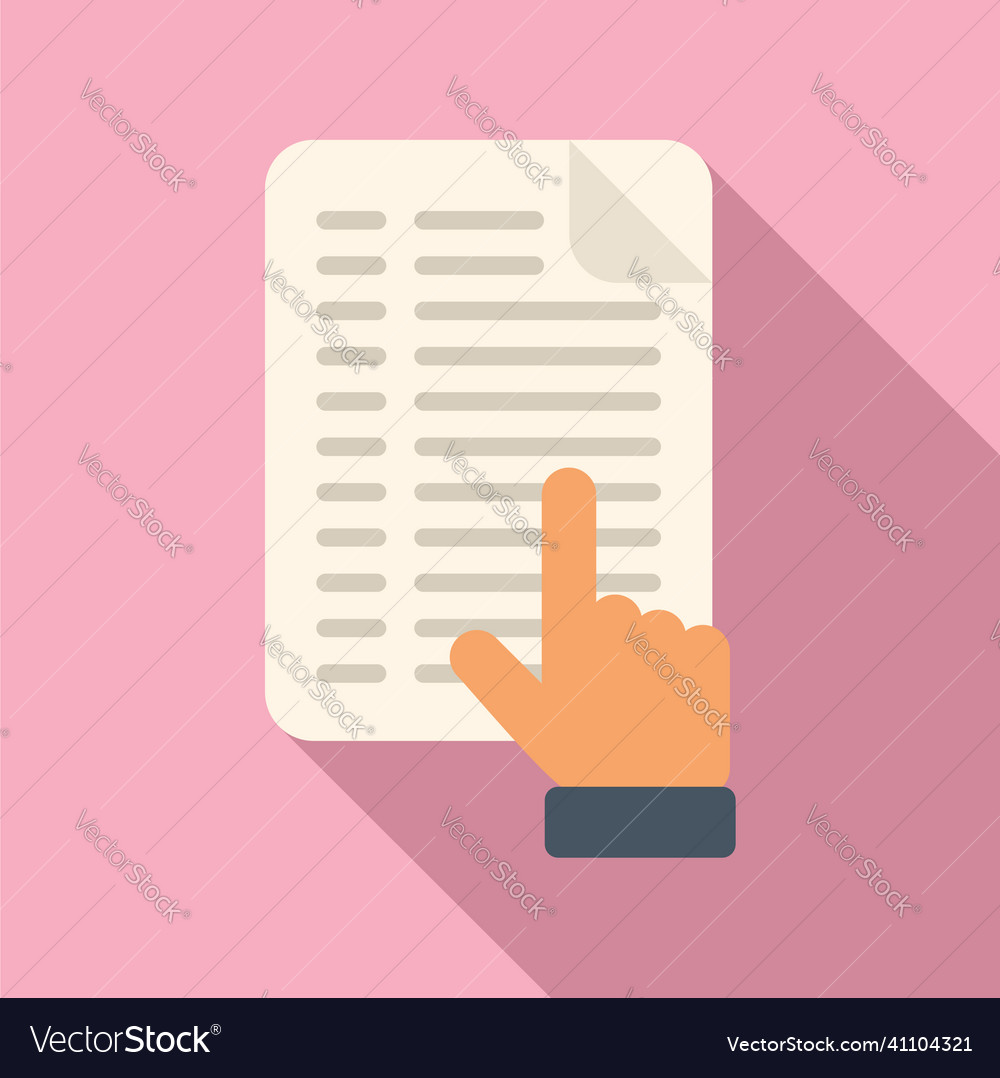 Read document icon flat online training Royalty Free Vector