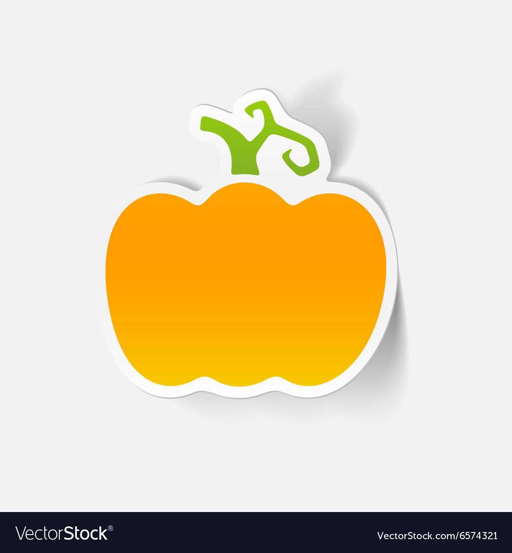 Realistic design element pumpkin Royalty Free Vector Image