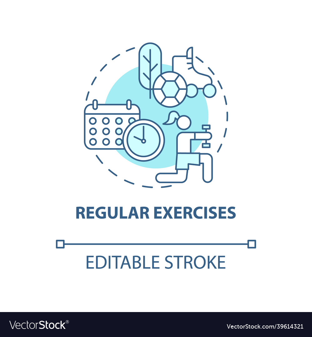 Regular exercises concept icon Royalty Free Vector Image