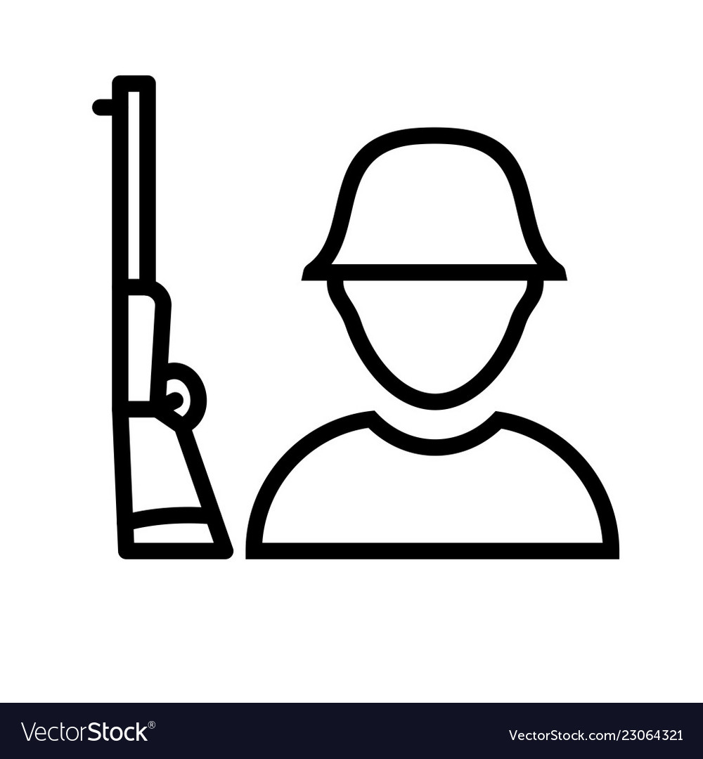 Solider icon Royalty Free Vector Image - VectorStock