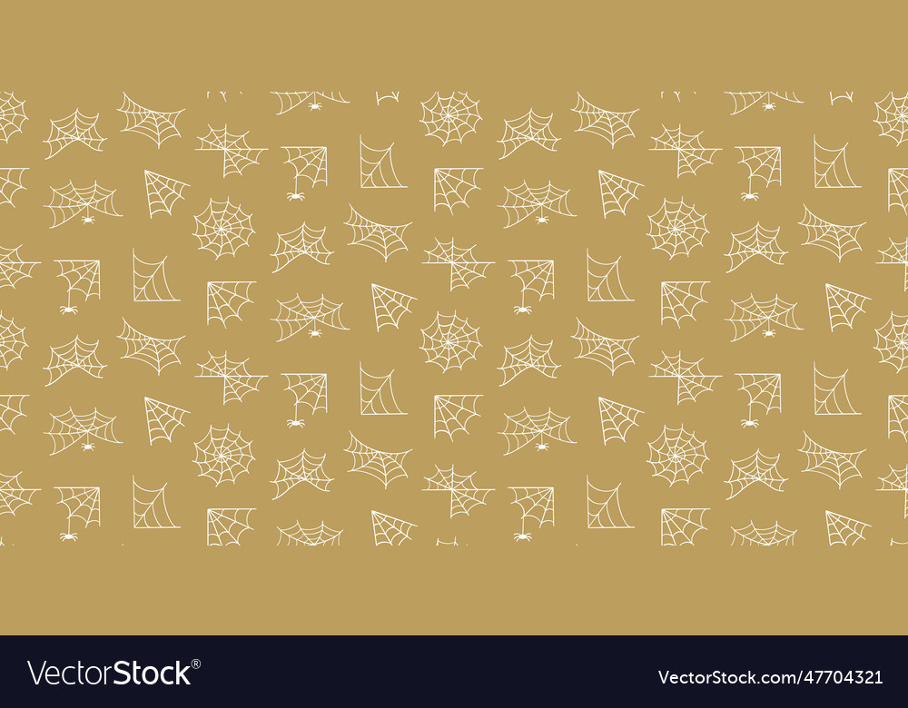 Spider web halloween trap cobweb seamless pattern Vector Image