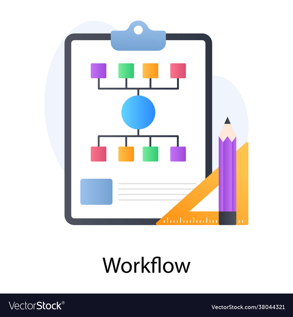 Workflow Royalty Free Vector Image - VectorStock Workflow Royalty Free Vector Image - VectorStock