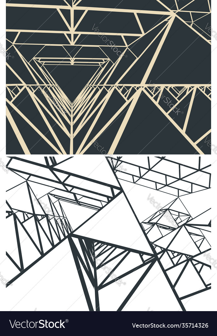 Abstract geometric structure Royalty Free Vector Image