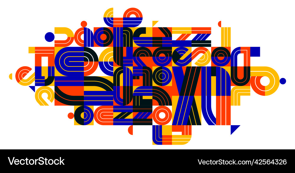 Abstract modern trendy design geometric shapes Vector Image