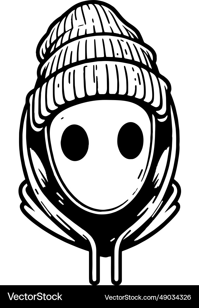 Beanie swagger urban minimalism Royalty Free Vector Image