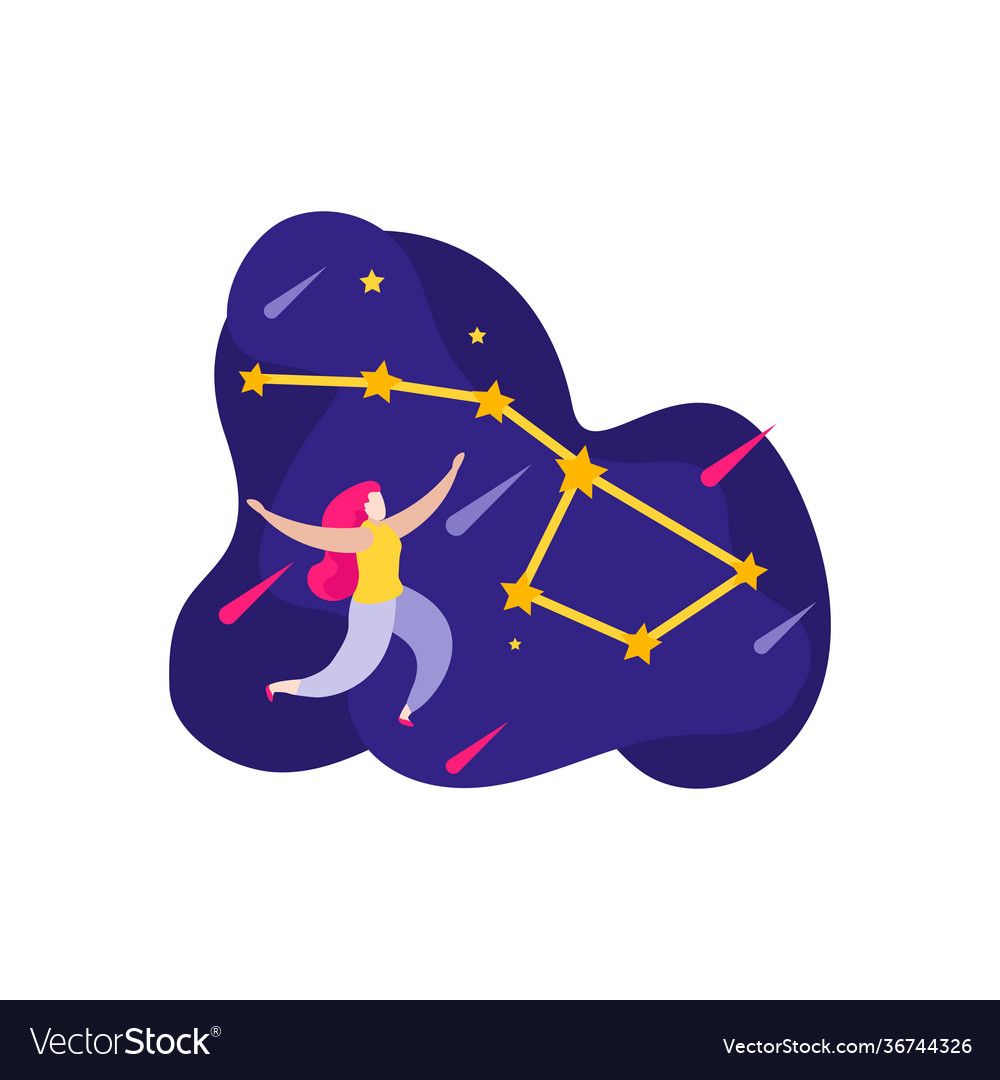 Big dipper space composition Royalty Free Vector Image