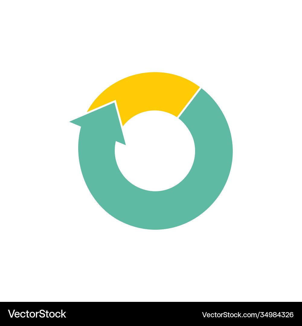 Circle rotation geometric arrow motion symbol logo
