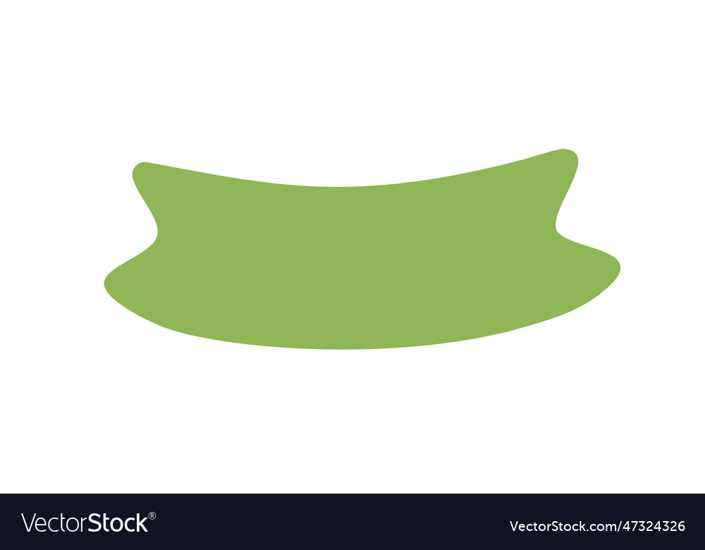 Green ribbon banner icon web design element hand Vector Image