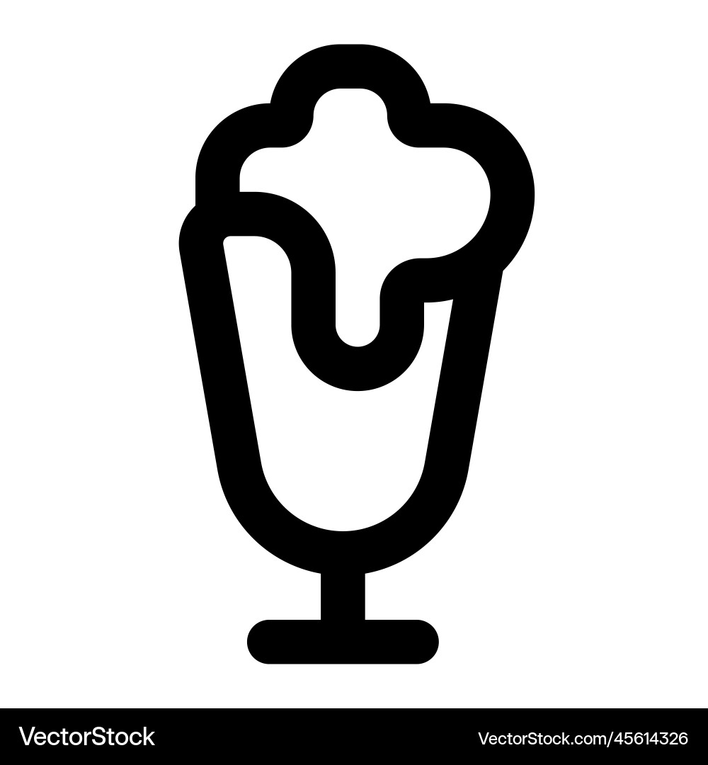 Melted cream dripping from delicious milkshake Vector Image