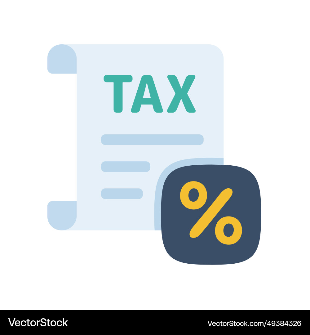 Tax document icon documents for filing taxes Vector Image