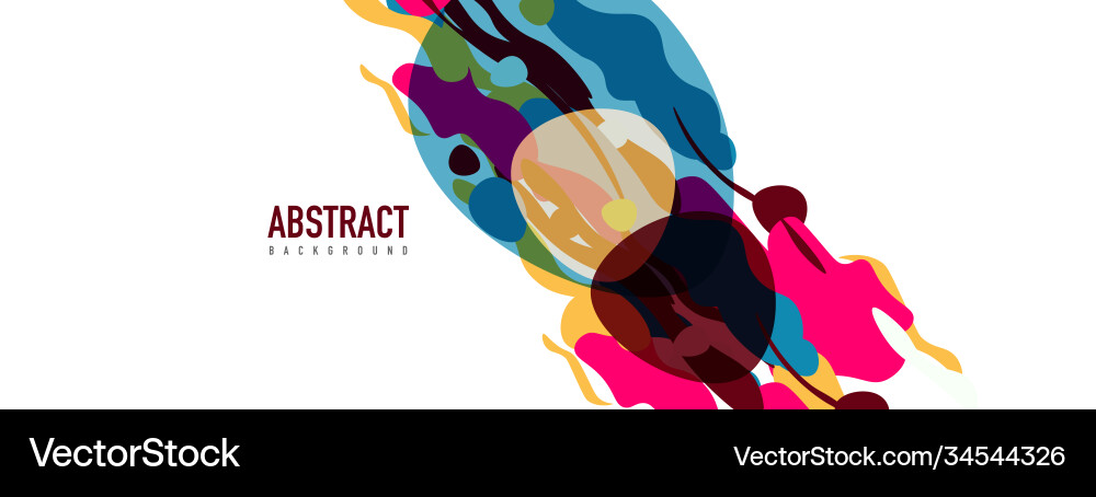 Trendy liquid style shapes abstract design Vector Image